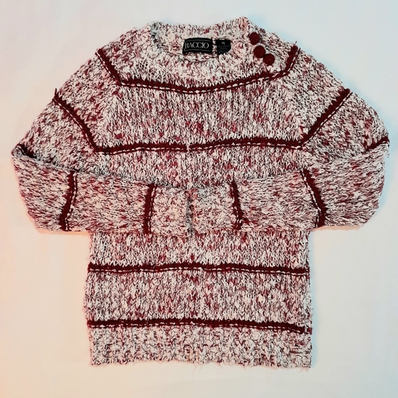 Baccio | Tops | 7s Vintage Baccio Woven Knit Sweater | Poshmark
